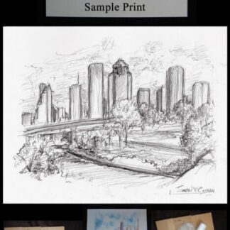 Houston Skyline Drawings – Condren Galleries